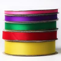 China 9mm Width Gold Edged Satin Ribbon in Pantone Color Perfect for Fashion Resellers for sale
