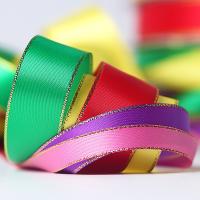 China 9mm Width Gold Edged Satin Ribbon in Pantone Color Perfect for Fashion Resellers for sale