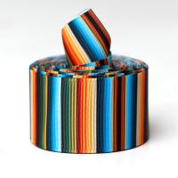China Colorful 25mm Rainbow Stripes Grosgrain Ribbon for Hair Bows Crafts Gift Wrapping for sale