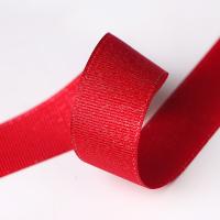 China Fabric Type Grosgrain Ribbon RIBBONS with Double Face Gold Solid Glitter for sale