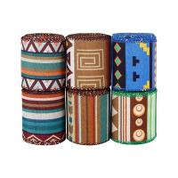 China Colorful Wired Design Ribbons Customized 2.5 Inch Printed Ribbons for Party Decoration for sale