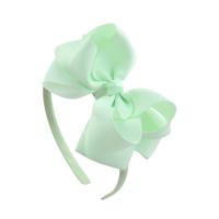 China Latest Design Pure Handmade Green Ribbon Flower Hairband for Children Acceptable OEM for sale