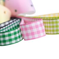 China Custom Check Gingham Tartan Plaid 100% Polyester Ribbon Double Face Style for sale