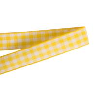 China Custom Check Gingham Tartan Plaid 100% Polyester Ribbon Double Face Style for sale