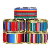 China All Occasion Wired Mexican Ribbon Vibrant Fiesta Ribbons for Crafts and Decorations for sale