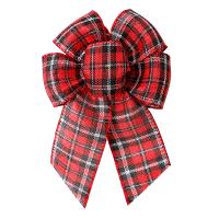 China Upgrade Your Christmas Tree with Our Pre-Made Customized Burlap Ribbon Bow for sale