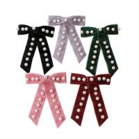 China Elegant Velvet Ribbon Hair Bow for Girls Customized Korean Women's Hair Decoration for sale