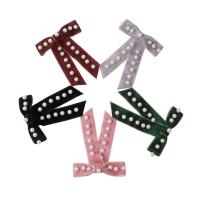 China Elegant Velvet Ribbon Hair Bow for Girls Customized Korean Women's Hair Decoration for sale
