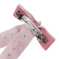 China Elegant Velvet Ribbon Hair Bow for Girls Customized Korean Women's Hair Decoration for sale