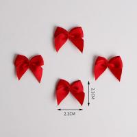 China 22*23mm Width Sustainable Small Ribbon Bows Satin Ribbon Pre-made Bows for Underwear for sale