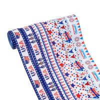 China Custom Printed Polyester Patriotic National Day Ribbons for American Independence Day for sale