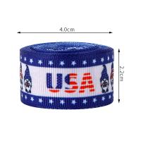China Custom Printed Polyester Patriotic National Day Ribbons for American Independence Day for sale
