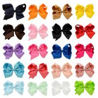 China Custom 8 Inch Children Hair Grips Ribbon Hair Bow with Clip and Efficiency for sale