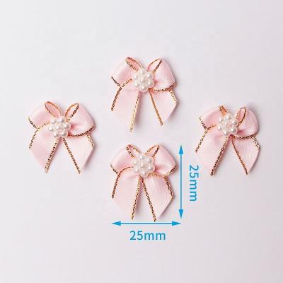 China Ready Made Pink Ribbon Bows Customized for Handmade Solid Color Pattern Lingerie for sale