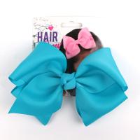 China Custom 8 Inch Children Hair Grips Ribbon Hair Bow with Clip and Efficiency for sale