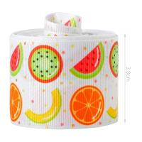China 1.5 Inch Custom Made Grosgrain Ribbon Featuring Summer Watermelon Banana Fruits Print for sale