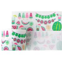 China 1.5 Inch Custom Made Grosgrain Ribbon Featuring Summer Watermelon Banana Fruits Print for sale
