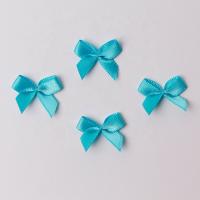 China 22*23MM Solid Color Pre Made Satin Ribbon Gift Bows for Garment Accessories for sale