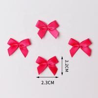 China 22*23MM Solid Color Pre Made Satin Ribbon Gift Bows for Garment Accessories for sale