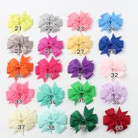 China Ribbon Hair Bow Accessories 8cm Solid Color Grosgrain Fabric for Girls' Hair Band Bow for sale