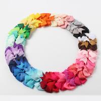 China Ribbon Hair Bow Accessories 8cm Solid Color Grosgrain Fabric for Girls' Hair Band Bow for sale