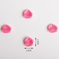 China 15*15mm Mini Satin Ribbon Bow Handmade Rose Support 7 Days Sample Order Lead Time for sale