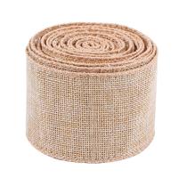 China Double Face Style 63mm Custom Jute Ribbon Personalized Christmas Ribbon for Decoration for sale
