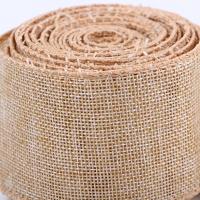 China Double Face Style 63mm Custom Jute Ribbon Personalized Christmas Ribbon for Decoration for sale