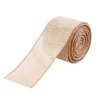 China Double Face Style 63mm Custom Jute Ribbon Personalized Christmas Ribbon for Decoration for sale