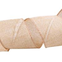 China Double Face Style 63mm Custom Jute Ribbon Personalized Christmas Ribbon for Decoration for sale