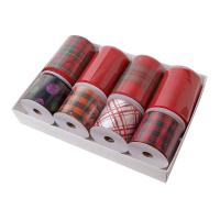 China Deer Pattern Merry Christmas Ribbon Roll Set 8 Rolls for Gift Wrapping and Decoration for sale