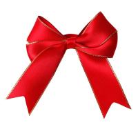 China Stretch Loop Satin Ribbon Bow for Perfume Bottle Neck in Red or Customized Performance for sale