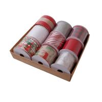 China Support 7 Days Sample Order Lead Time Christmas Tree Wired Ribbon with Wired Edge Burlap for sale