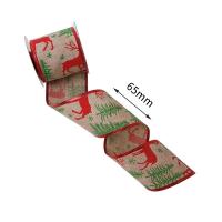 China Support 7 Days Sample Order Lead Time Christmas Tree Wired Ribbon with Wired Edge Burlap for sale