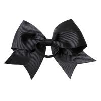 China Black Grosgrain Ribbon Bow Fish Tail Cut with Elastic Loop Bottle Decoration Essential for sale