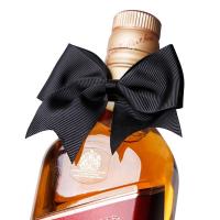 China Black Grosgrain Ribbon Bow Fish Tail Cut with Elastic Loop Bottle Decoration Essential for sale