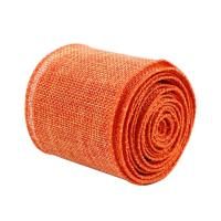 China Eco-Friendly Wire Burlap Ribbon Perfect for Customers' Requirements and Holiday Crafts for sale