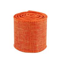China Eco-Friendly Wire Burlap Ribbon Perfect for Customers' Requirements and Holiday Crafts for sale