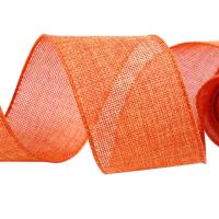 China Eco-Friendly Wire Burlap Ribbon Perfect for Customers' Requirements and Holiday Crafts for sale