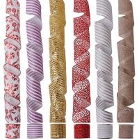China Christmas Wrapping Ribbons MSD OEM 65mm Plaid Wired Ribbon for Decoration and Wrapping for sale