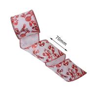 China Christmas Wrapping Ribbons MSD OEM 65mm Plaid Wired Ribbon for Decoration and Wrapping for sale