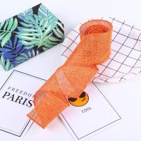 China Eco-Friendly Wire Burlap Ribbon Perfect for Customers' Requirements and Holiday Crafts for sale