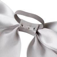 China MSD Self Adhesive Ribbon Bow for Wine Bottles Customized Grey Polyester Satin for sale
