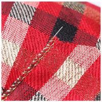 China 57mm Wired Edge Burlap Ribbon Gingham Burlap Ribbon Holiday Decorative Burlap Ribbon for sale