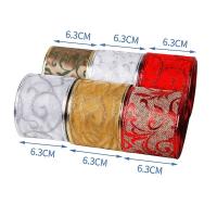 China 63mm Wide Christmas Decorated Ribbon Perfect for Gift Wrapping Occasion Christmas for sale