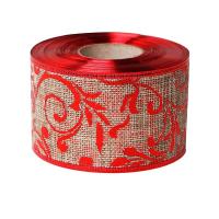 China 63mm Wide Christmas Decorated Ribbon Perfect for Gift Wrapping Occasion Christmas for sale
