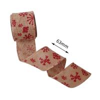 China DIY Craft Wired Ribbon 2.5inch or Customized Width Happy Holidays Design Made by MSD for sale