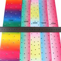 China Create Stunning Decorations with Grosgrain Ribbon Rhinestone Ribbon 25mm 38mm 5 Yards for sale