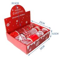 China 12pcs Christmas Ribbon Set Wired Edge Perfect for Outdoor Decoration 100% Polyester for sale