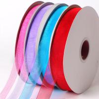 China 1-1/2 inch Pattern SOLID COLOR Polyester Organza Ribbon for Making Flowers 200 Yards for sale